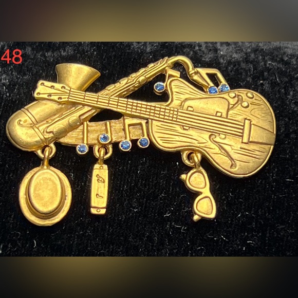 Jewelry | Vintage Music Instruments Brooch | Poshmark